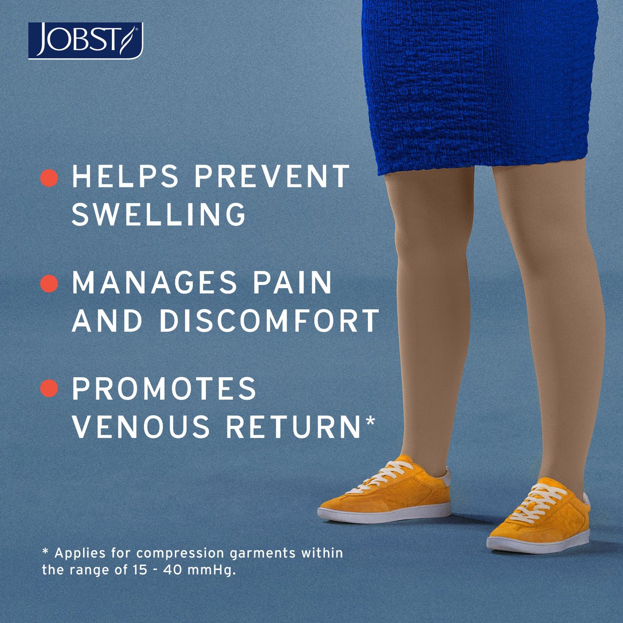 JOBST Relief 20-30 mmHg Compression Stockings, Knee High, Closed Toe ...