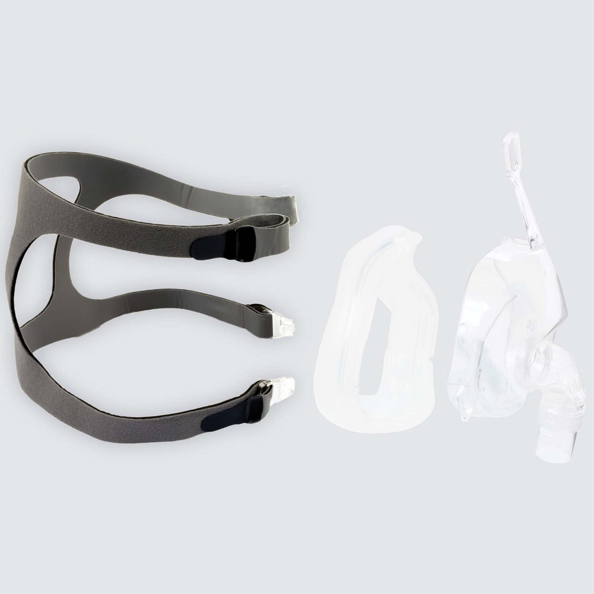 Roscoe DreamEasy 2 Full Face Replacement Headgear, Gray — HV Supply