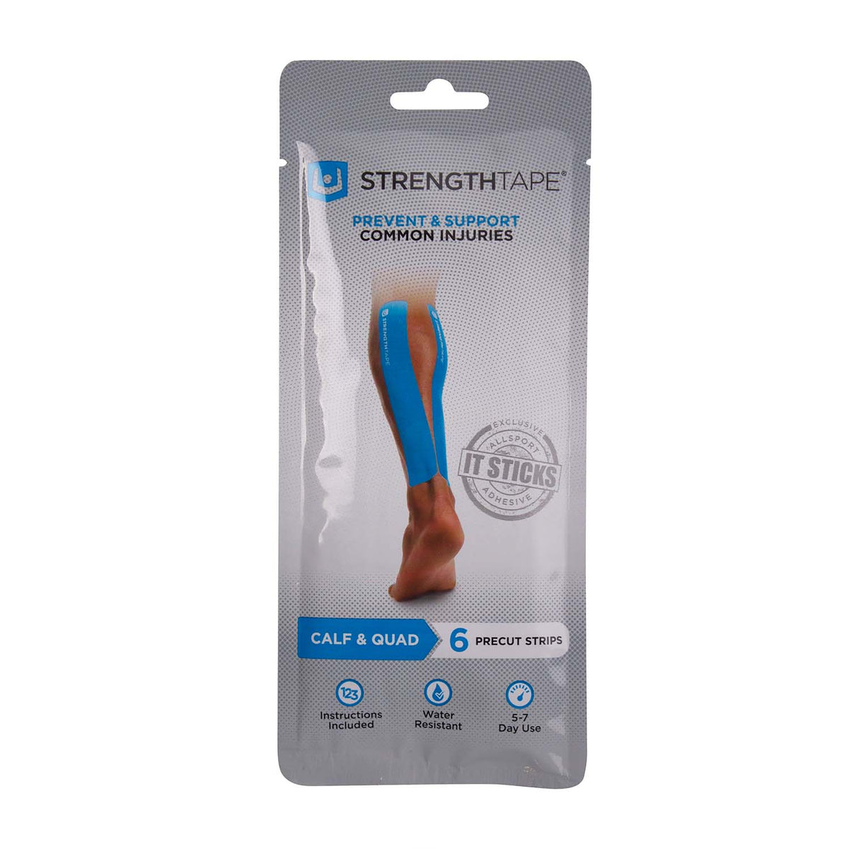 STRENGTHTAPE Kinesiology Tape Kit, Calf & Quad, 6 Strips — HV Supply