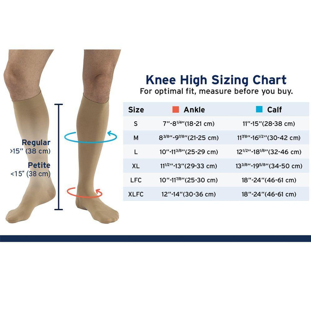 JOBST Relief 20-30 mmHg Compression Stockings, Knee High, Closed Toe ...